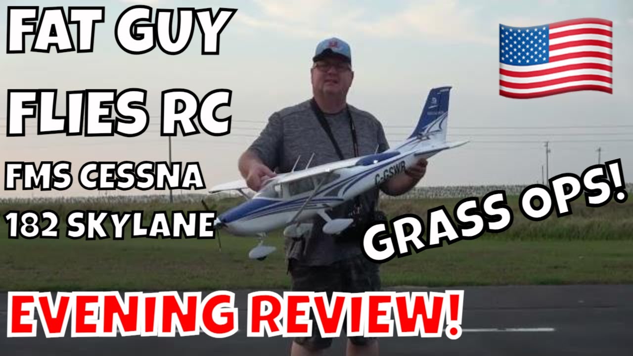 FMS CESSNA SKYLANE 182 1500MM EVENING REVIEW WITH GRASS OPS! by FGFRC ...
