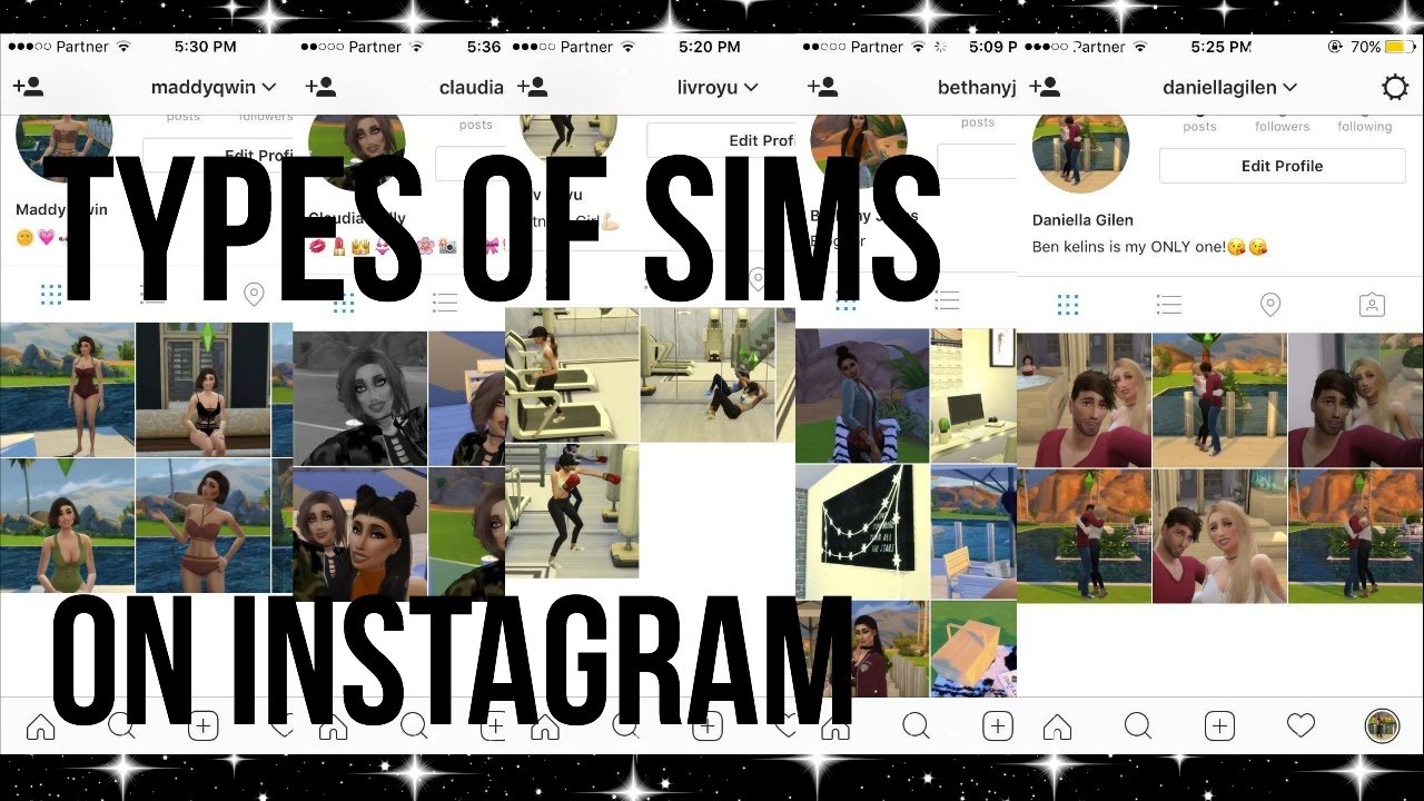 The Sims 4 - Types Of Sims In Instagram!! - YouTube