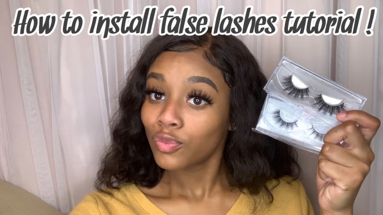 How to install false lashes Tutorial - YouTube