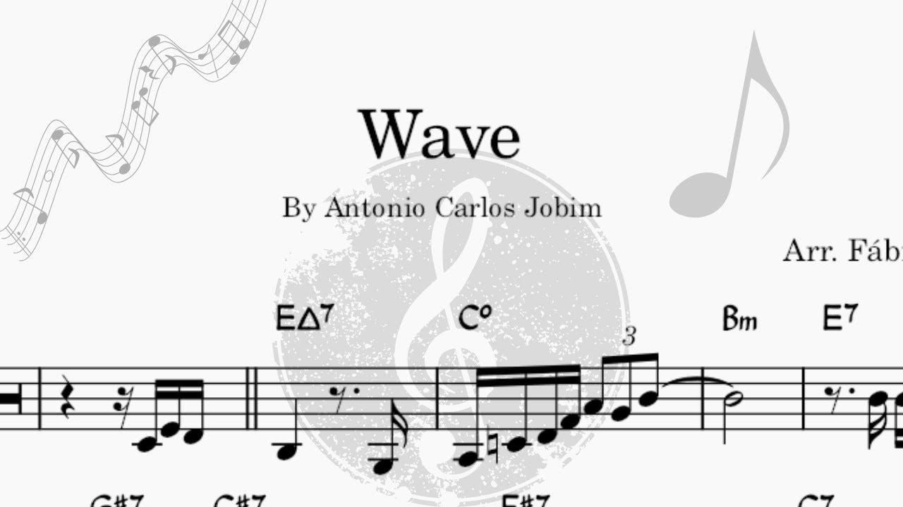 Wave - Tom Jobim - Grátis Vídeo Partitura Bb Trompete - Bossa Nova ...