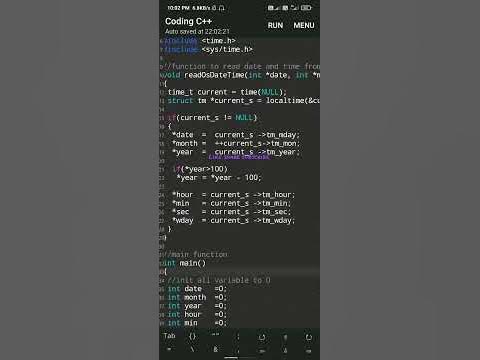 System Current date and time Catch in C++ | @ahvi | #shorts | Official_Coding | #programming ...