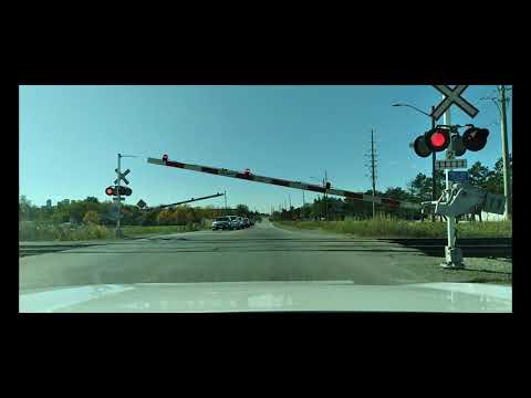 TRAIN Railroad Crossing Toronto GO TRAIN - YouTube