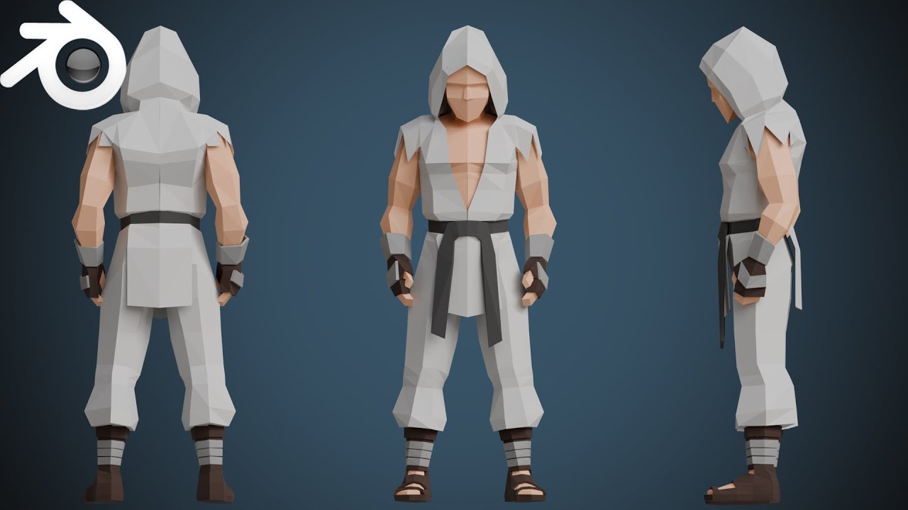 How to Make Low Poly Character in Blender - 3D Tutorial for Beginners ...