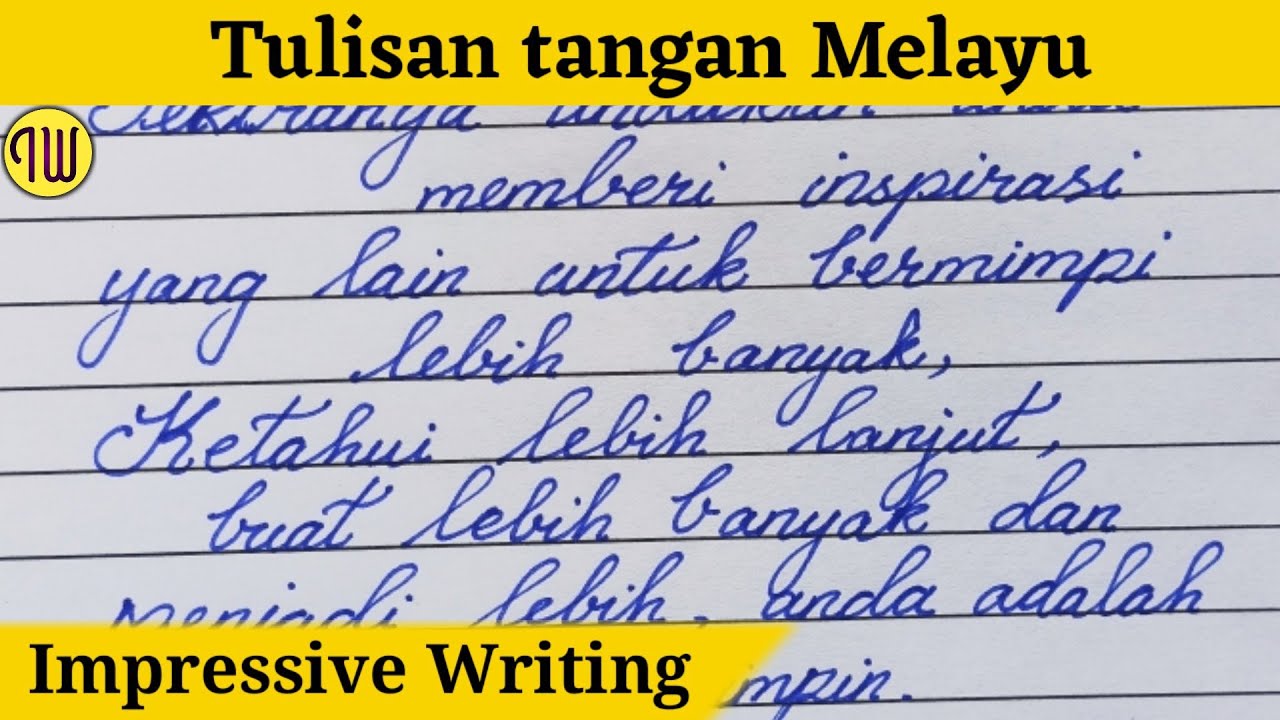Tulisan tangan Melayu🤠⚡|How to write and fast Malay Bahasa|Malay ...
