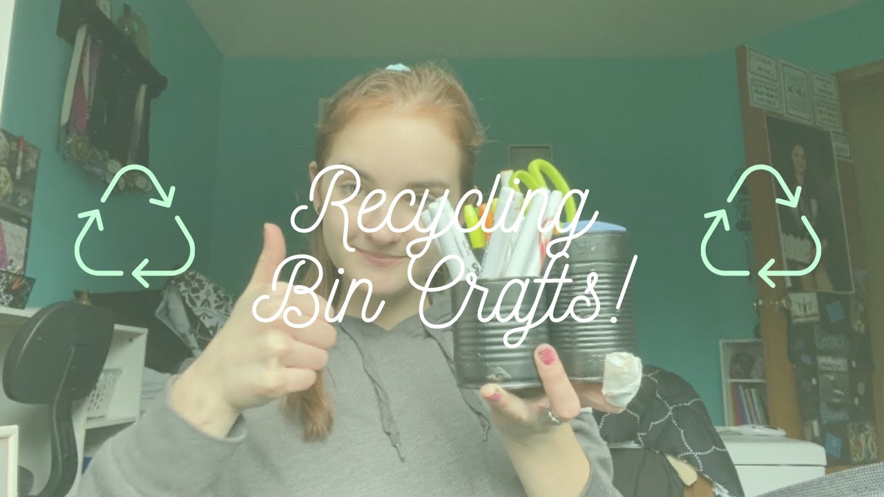 Recycling bin crafts - YouTube