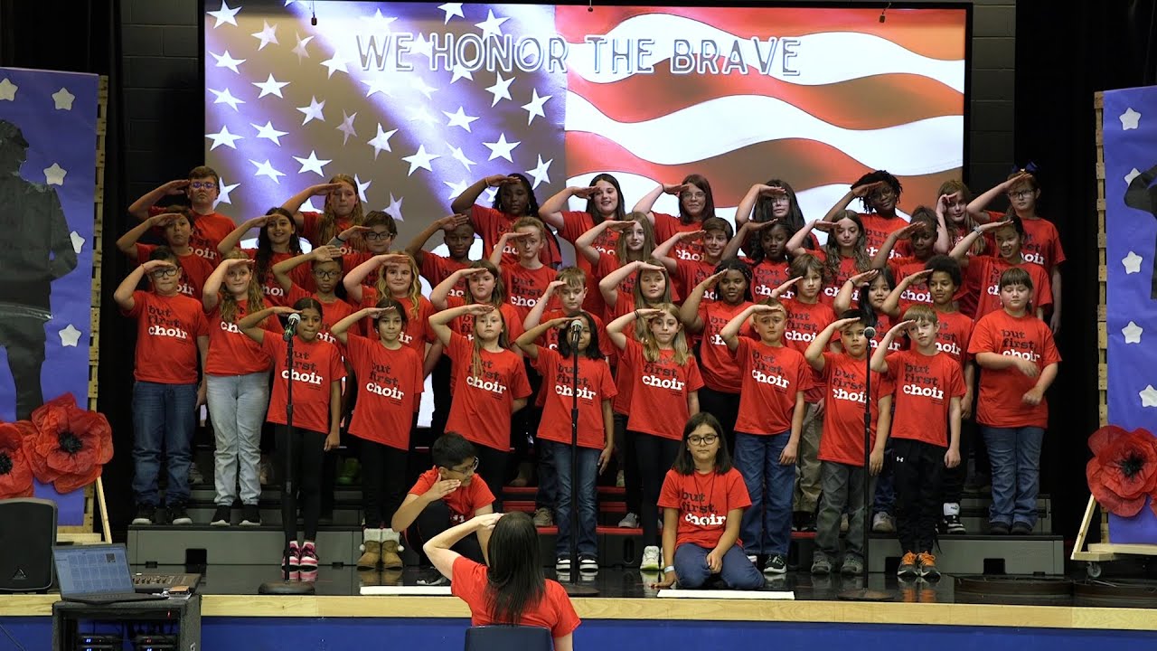 Cedar Ridge Elementary Veterans Day Program - We Honor the Brave - YouTube