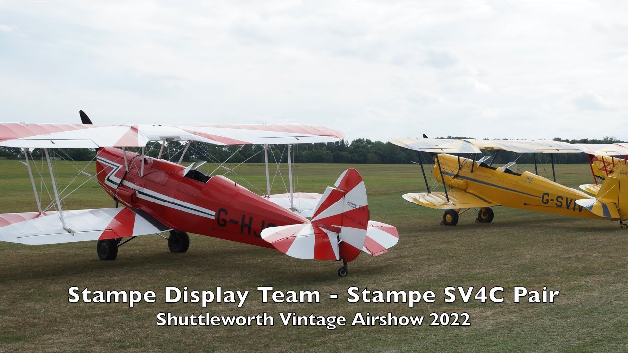 Stampe Dislay Team - Stampe SV4C Pair - Shuttleworth Vintage Airshow ...
