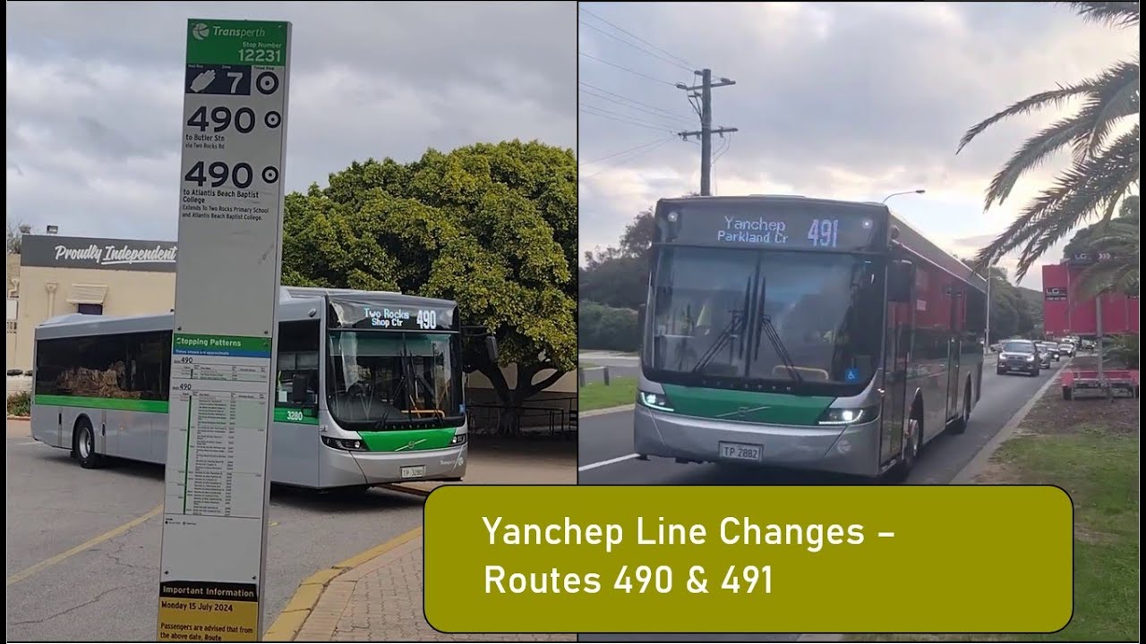 Yanchep Line Bus Changes - Routes 490 & 491 - YouTube