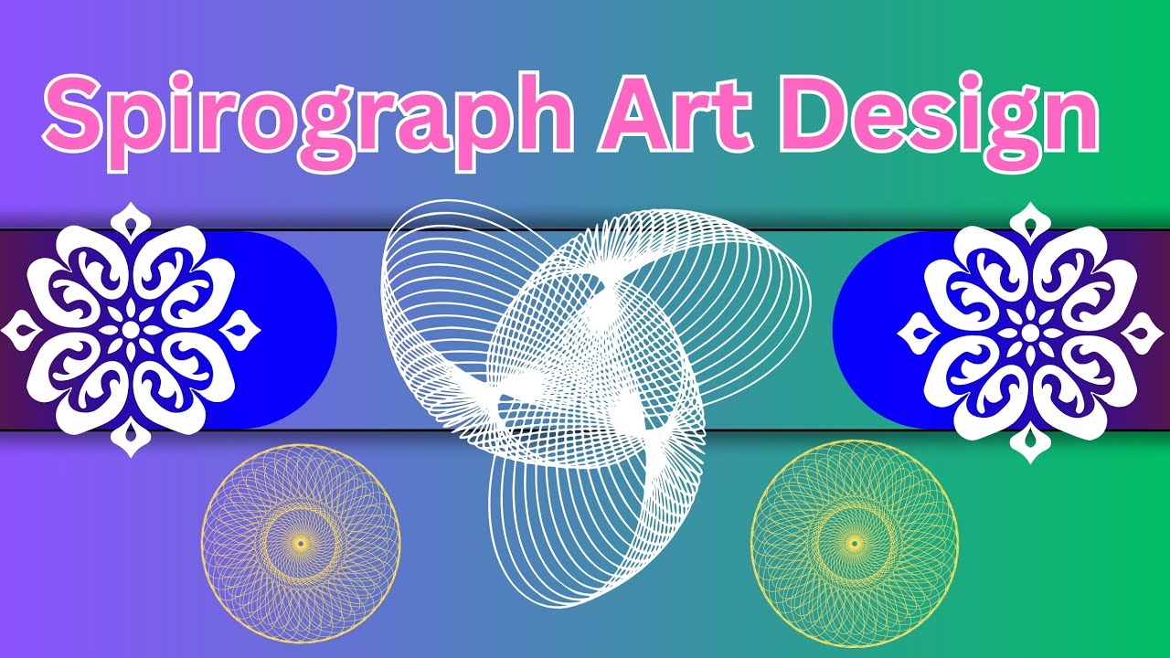 How to Make spirograph Art Design/ Mind blowing spirograph New style Easy and Simple Drawing# ...