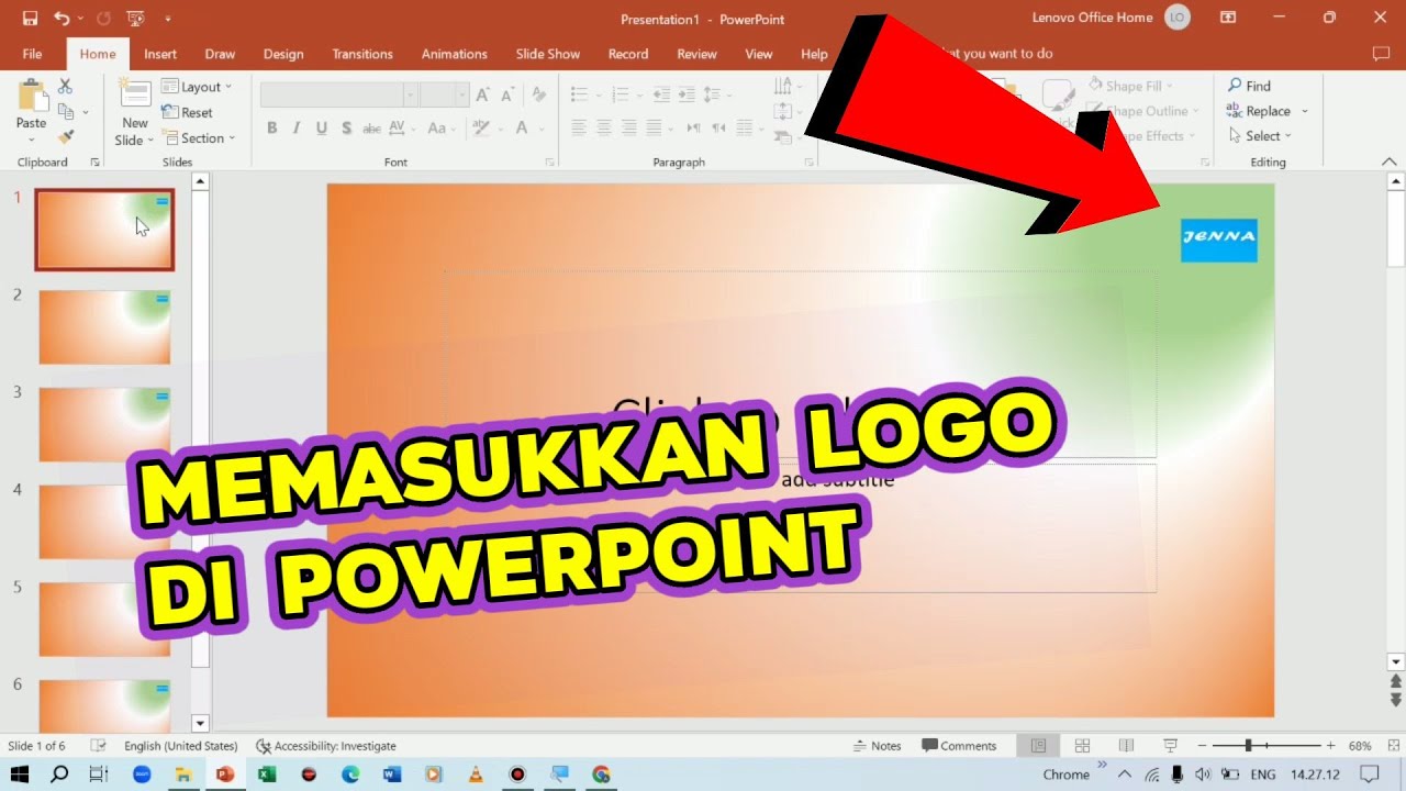 Cara Memasukkan Gambar Logo di Lembar Presentasi Power Point (Ppt ...
