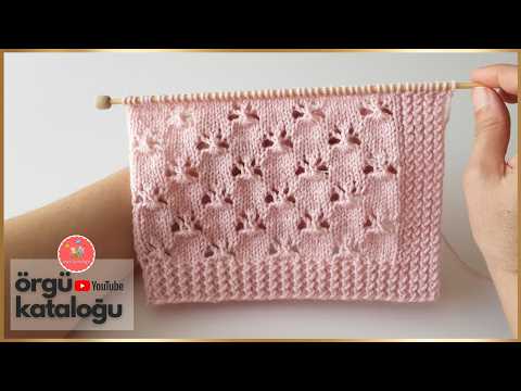 Kelebek Örgü Modeli ✨ Bayan Yelek Modelleri ✨ İki Şiş Kolay Örgü Modelleri