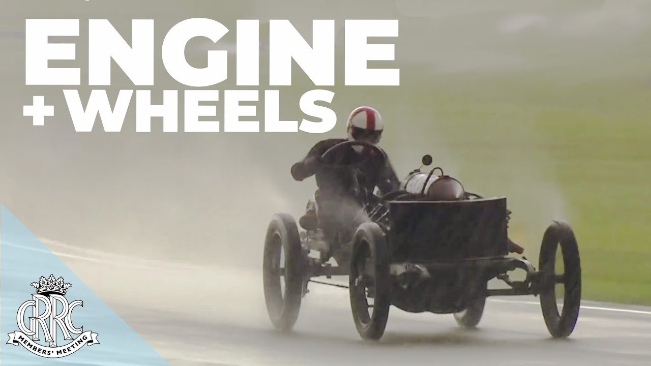Crazy 1905 Darracq 200hp hurled round soaking wet Goodwood - YouTube