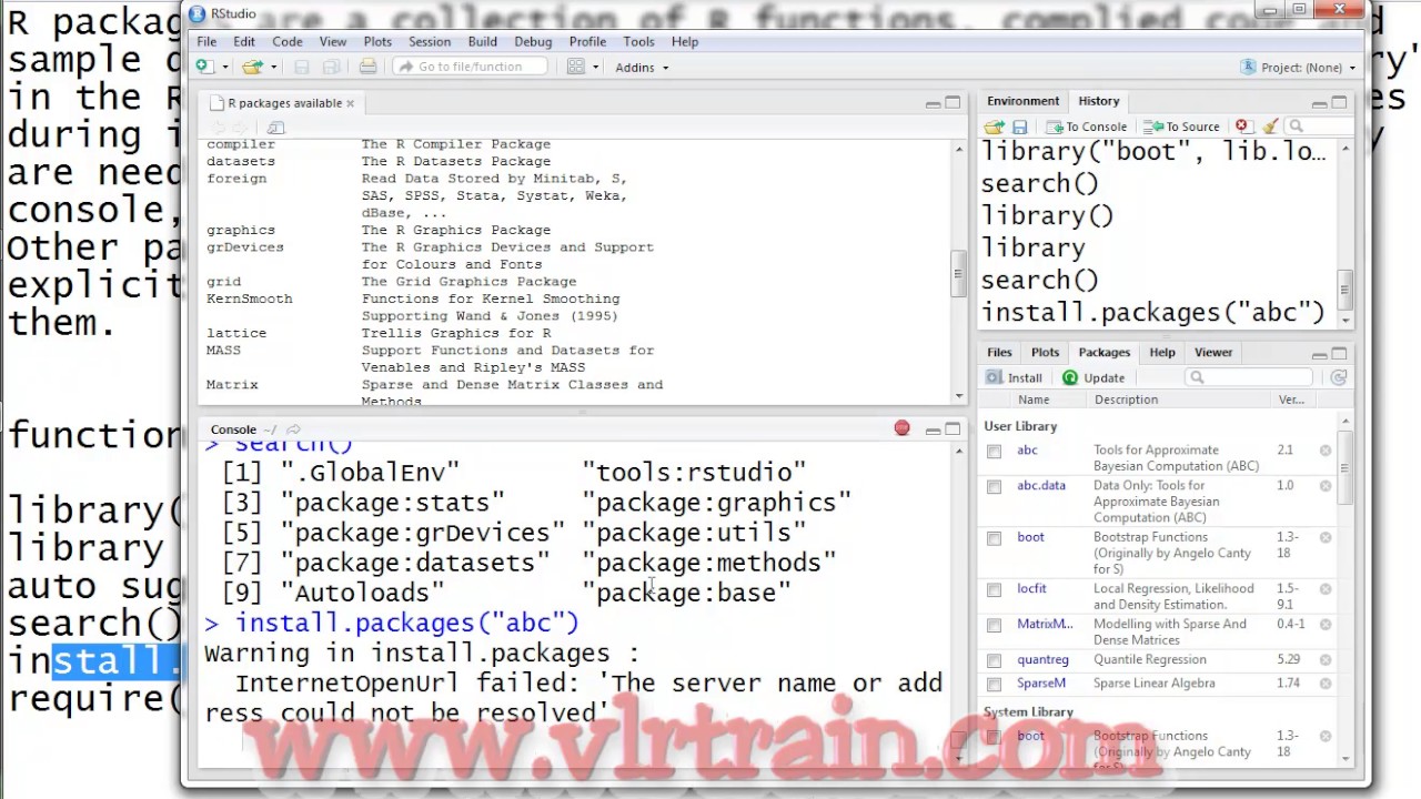 05 how to install packages-vlr training - YouTube