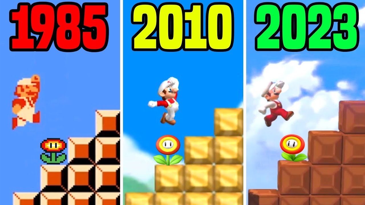 Super Mario Bros. World 1-1 Remakes over the Years Comparison [1986 ...