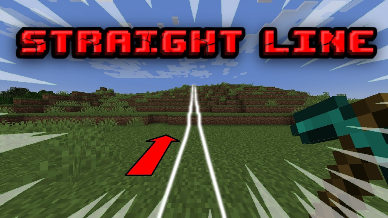 Straight Line Only Challenge *MINECRAFT* UNTIL I FIND A VILLAGE - YouTube