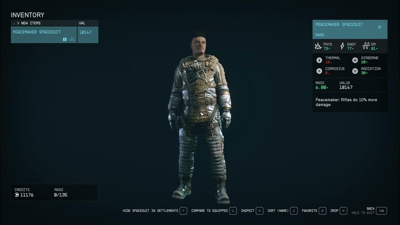 Starfield Peacemaker Spacesuit Console Command Code - YouTube