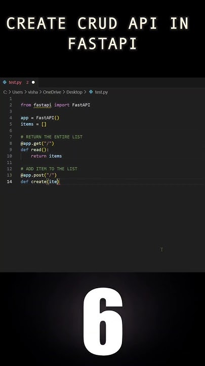 CRUD APIs in Python in 10 seconds | FastAPI - YouTube