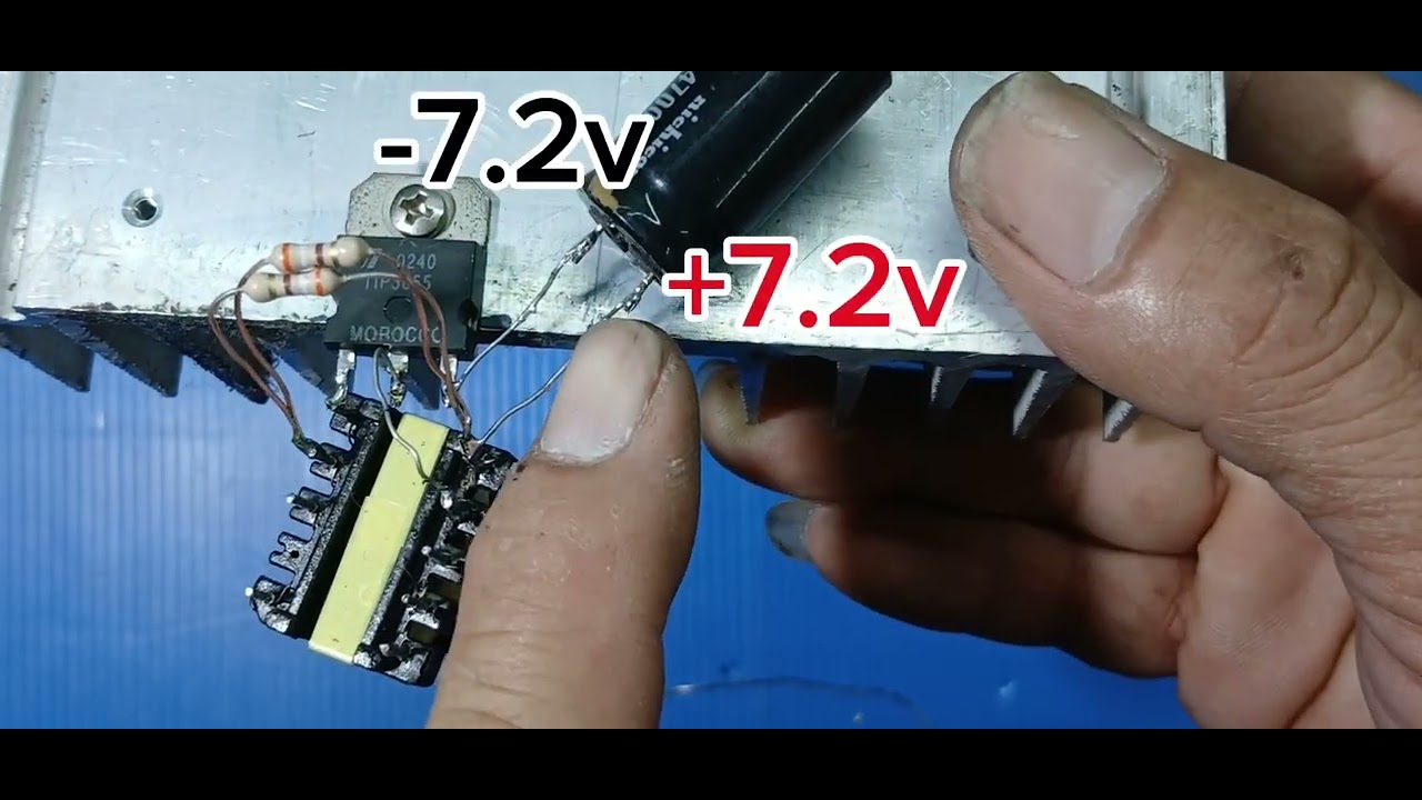 how to make simple inverter 7.2v to 220v high power 60w || Transistors ...