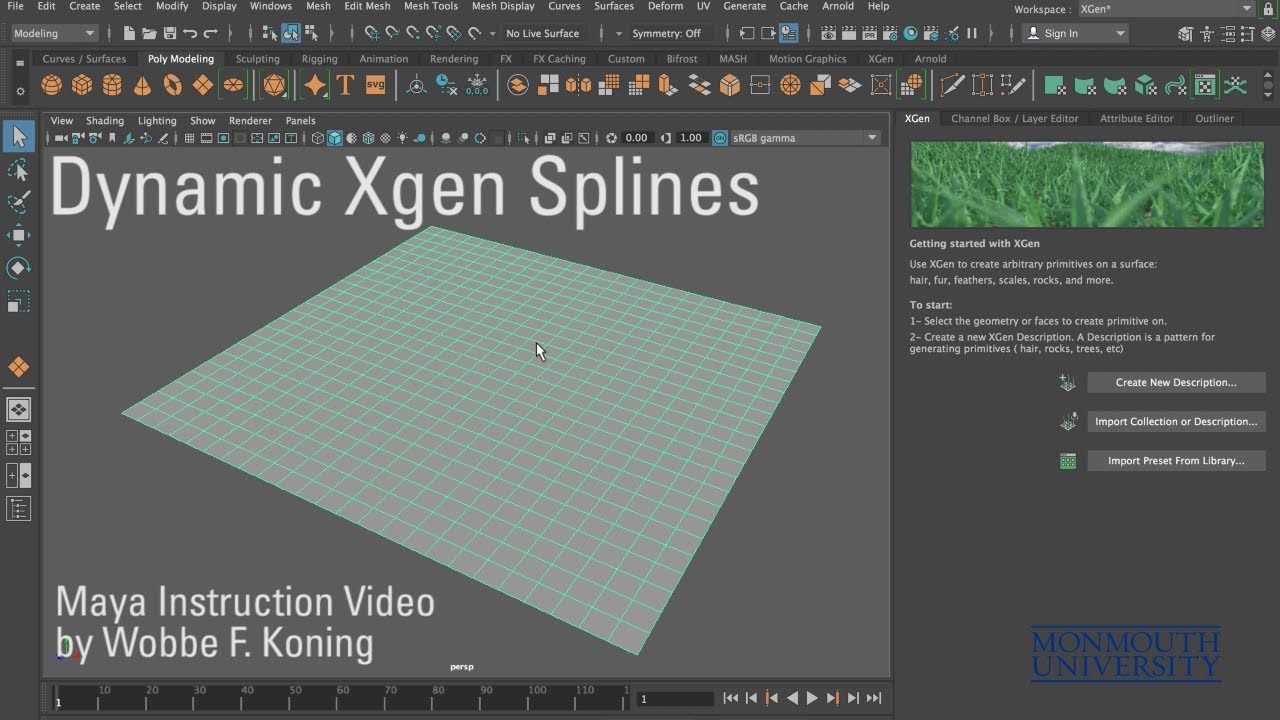 Dynamic Xgen Splines - YouTube