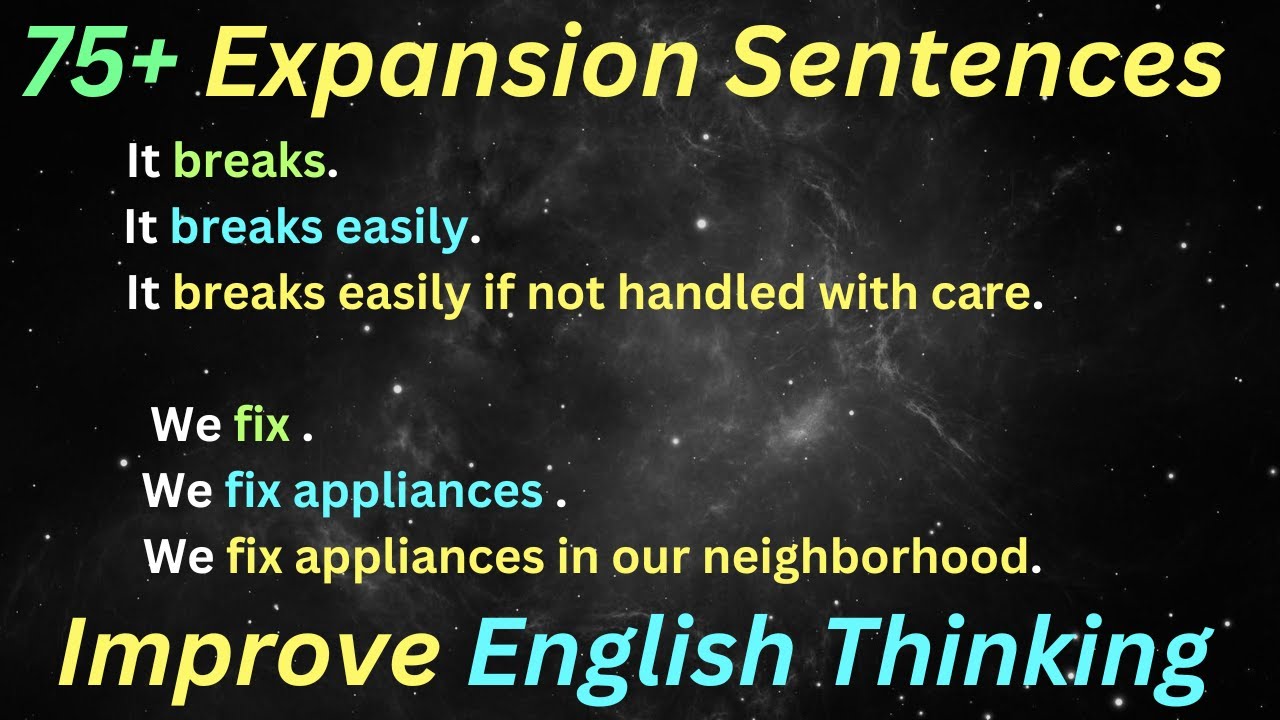 Expansion sentences | Boost Your English Speaking Skills | learn ...