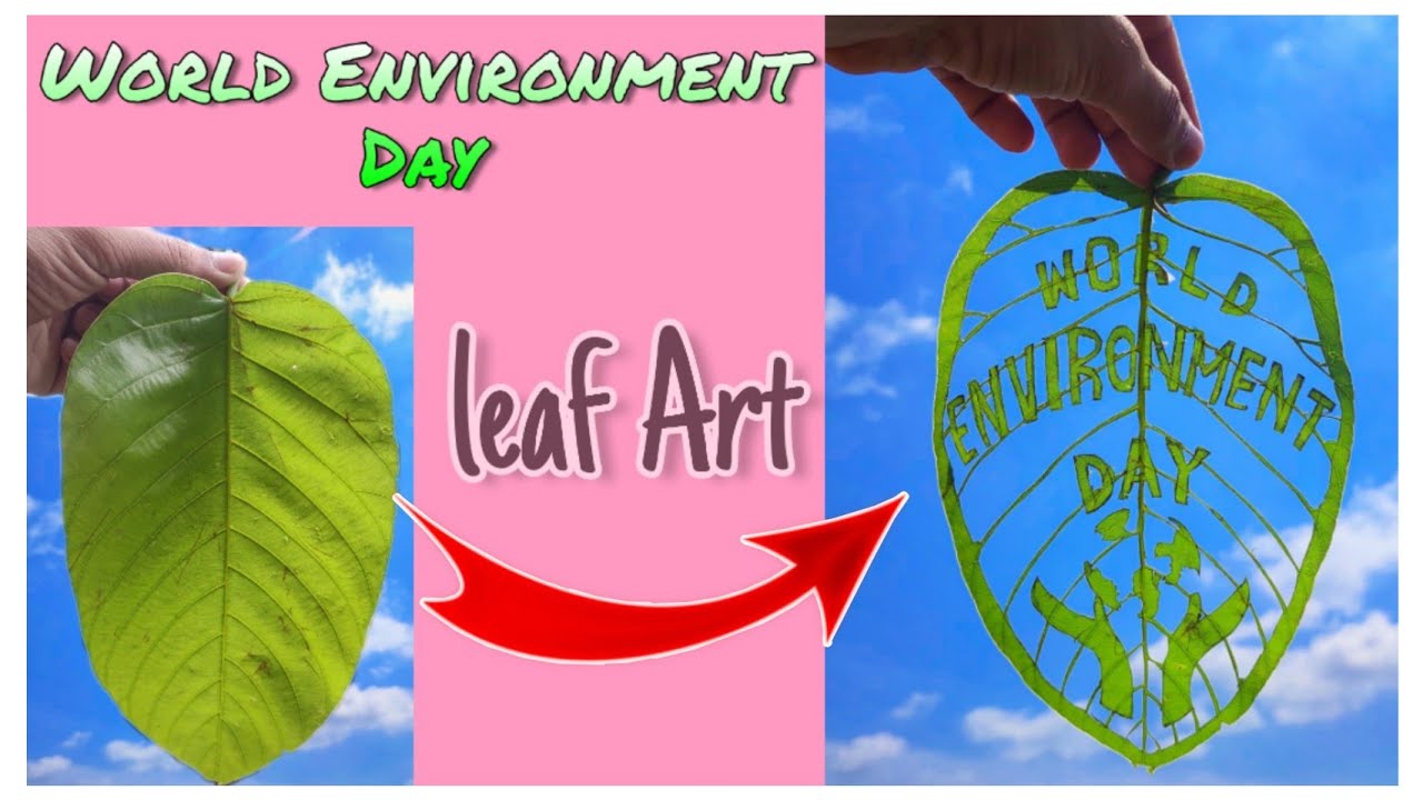World Environment Day 2020 | leaf cutting art | Leaf Art And Craft ...