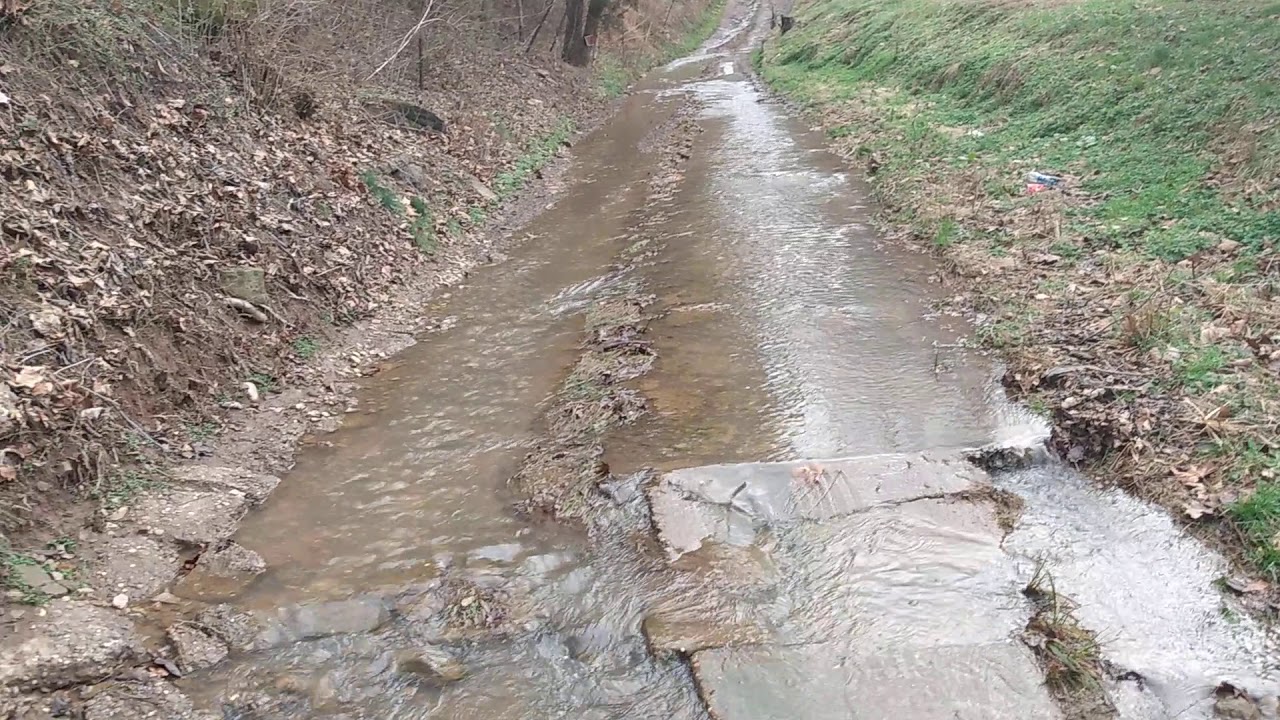 Flooded dirt road near my house (1/12/2020) - YouTube