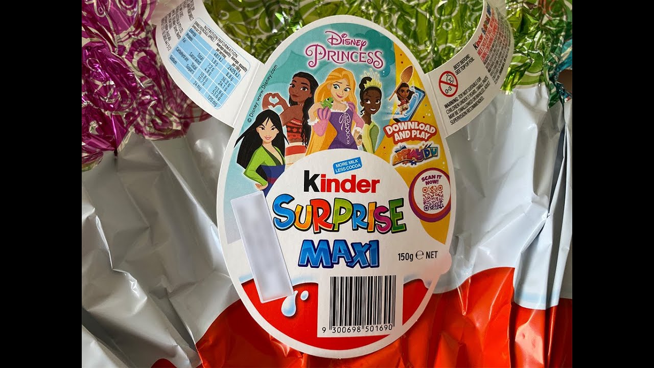 Kinder Surprise Maxi Disney Princess (Kinder Easter Egg) - YouTube