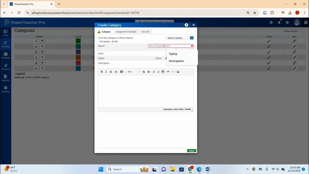 2) PowerSchool Categories: Create - YouTube