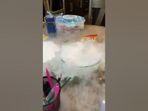 Just put dry ice into water - YouTube