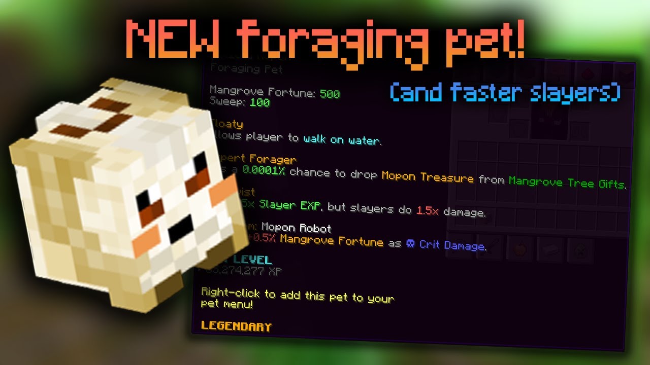 The NEW best pet for foraging and slayers (Hypixel Skyblock) - YouTube