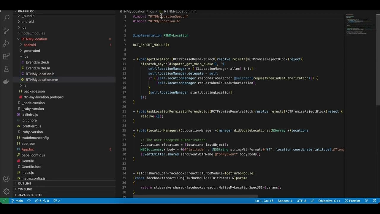 How to get user location's with react native's new architecture without ...