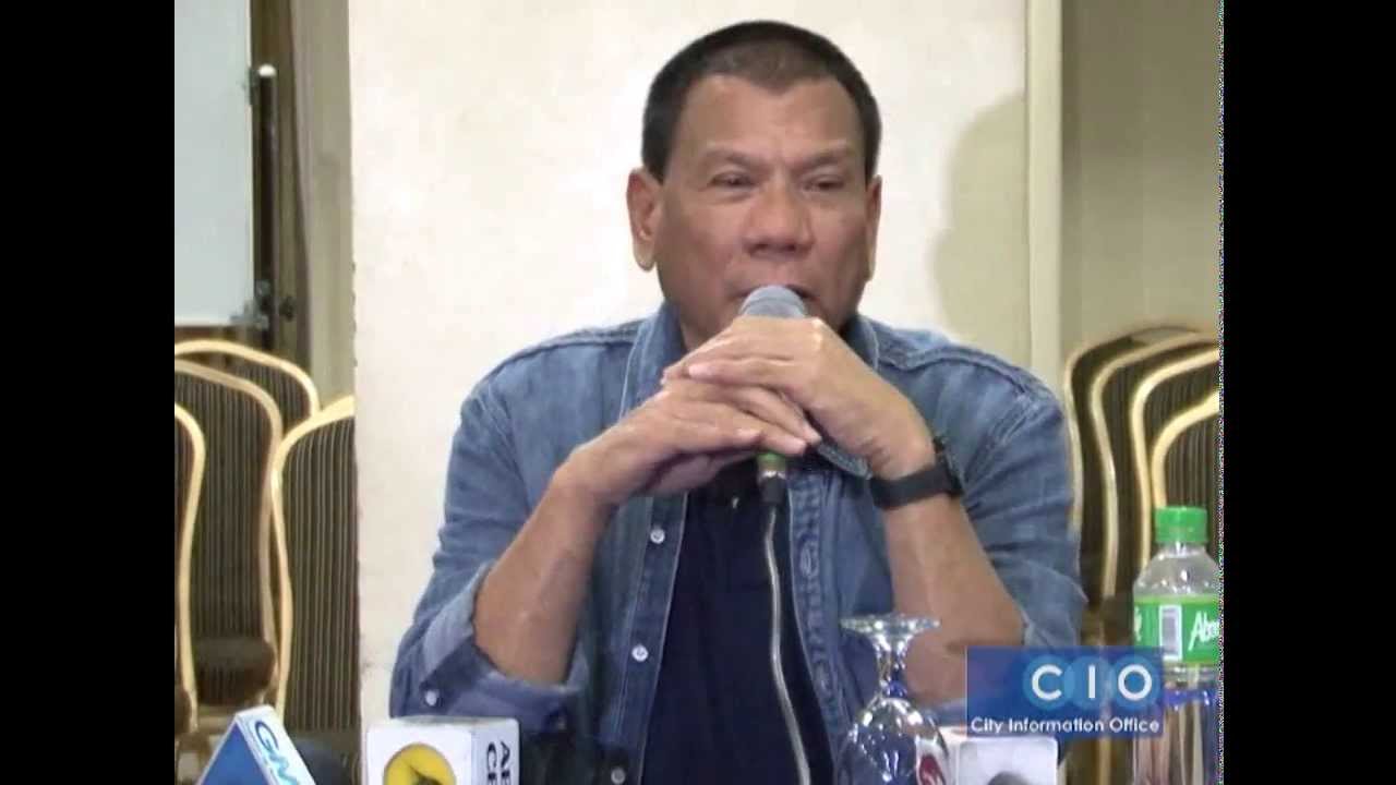 Mayor Rody Duterte presscon on the Sept. 16, 2013 bombing incidents ...