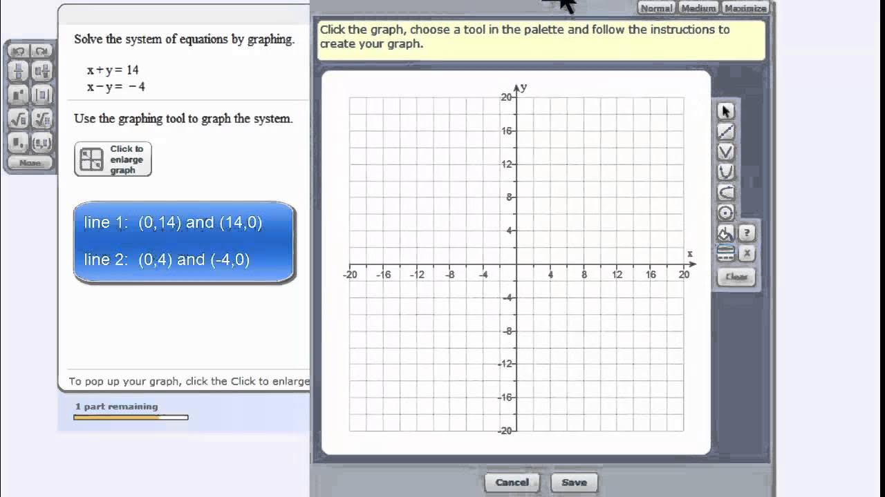 How to Solve a Linear System by Graphing with MyMathLab - YouTube
