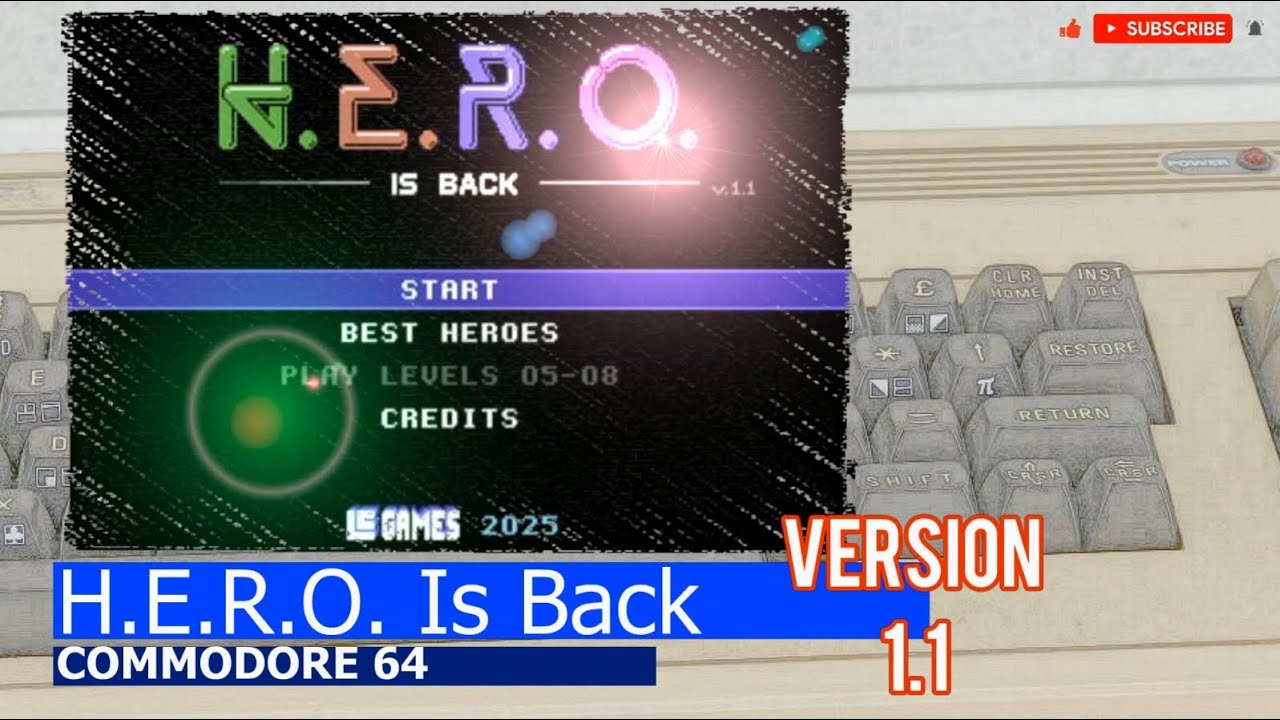 Commodore 64 -=H.E.R.O. is Back=- v1.1 - YouTube
