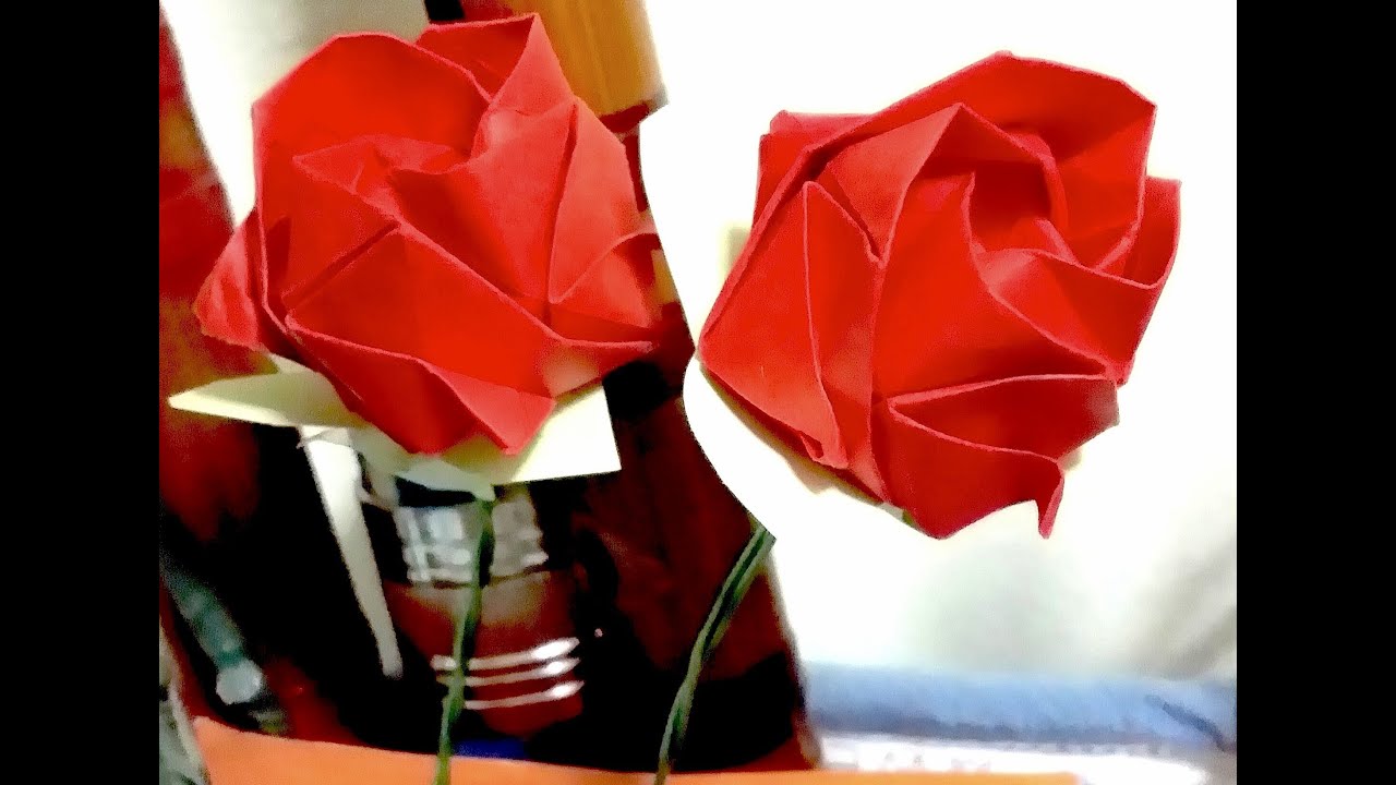 How To Make Super Easy Origami Rose Kawasaki Rose YouTube How To Make Super Easy Origami Rose Kawasaki Rose YouTube