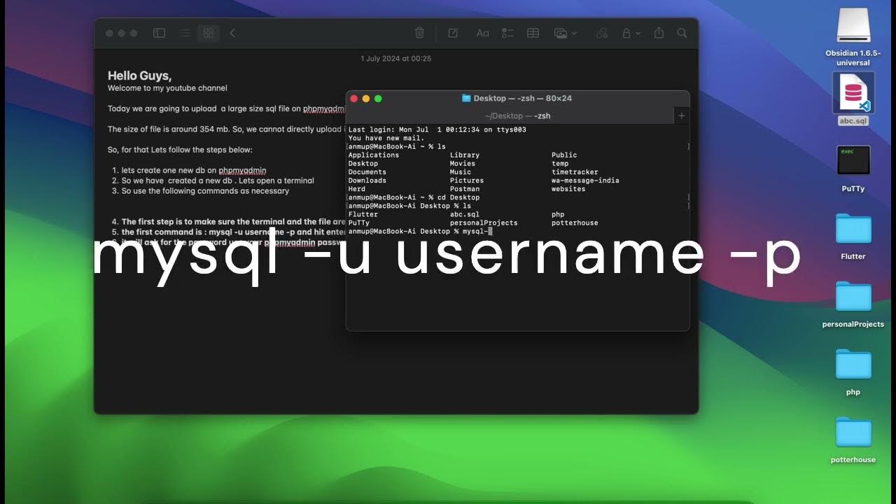 Uploading a Large SQL File on phpMyAdmin | Step-by-Step Tutorial - YouTube