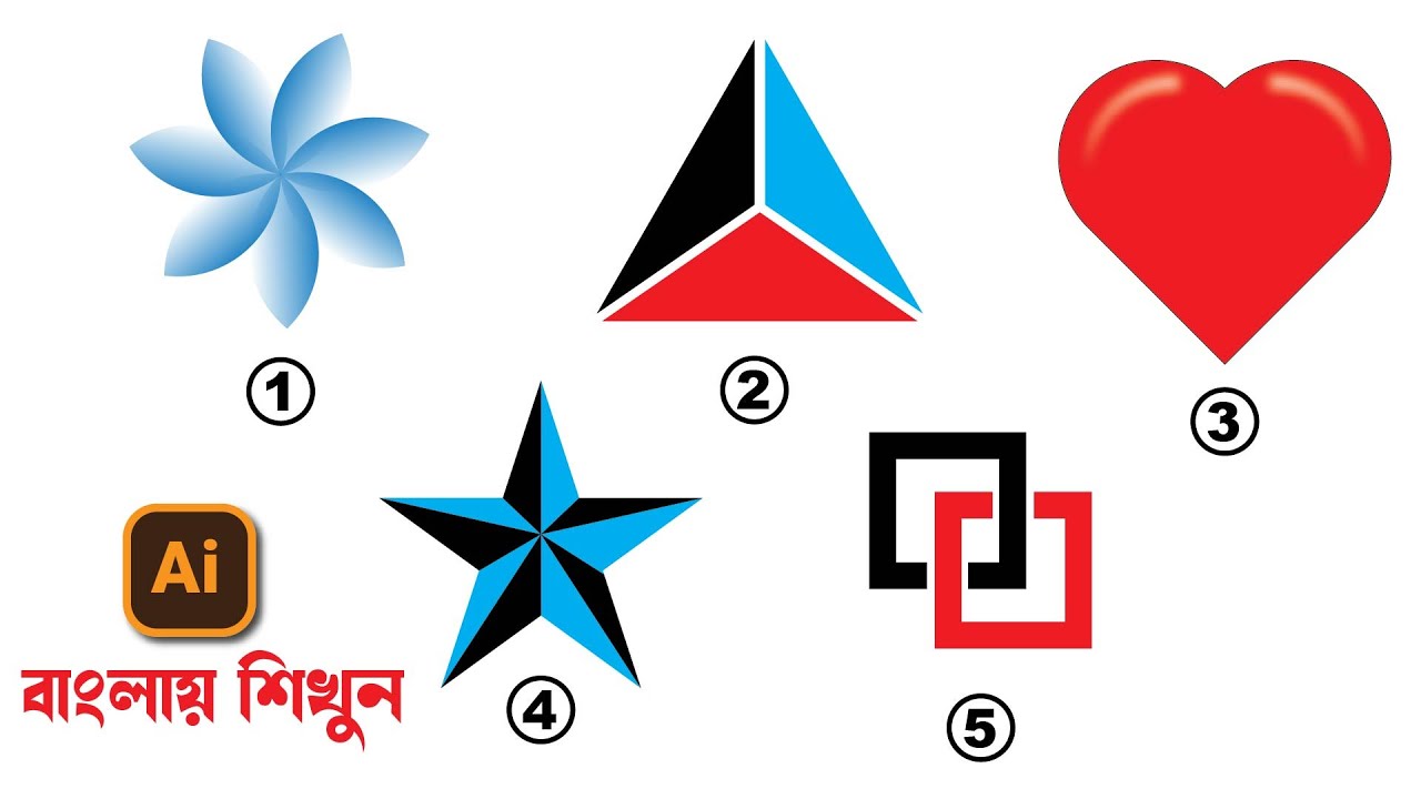 Top 5 Advanced Logo Design in Illustrator Basic Tutorial 2024 - YouTube