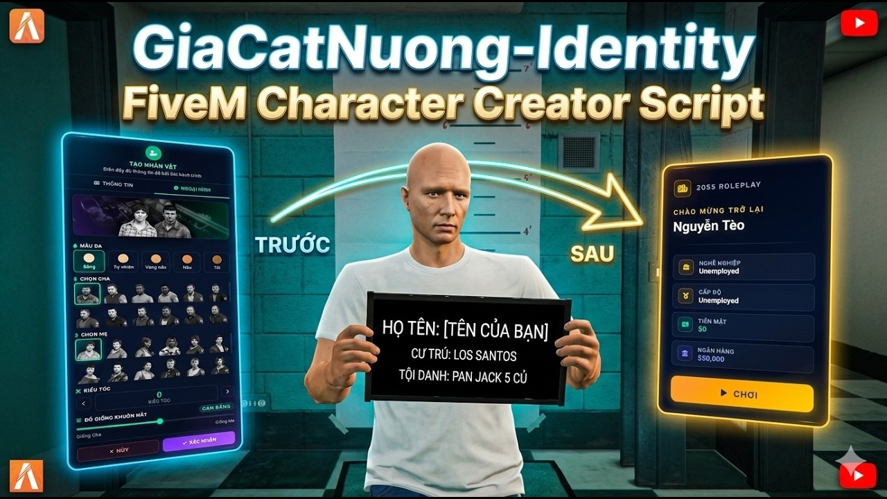 GiaCatNuong-Identity | FiveM Character Creator Script | Cinematic ...