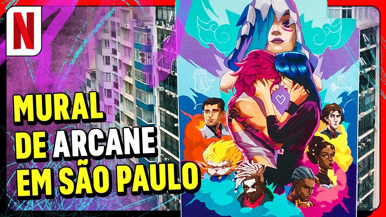 Mural com grafite de Arcane em São Paulo | Netflix Brasil - YouTube