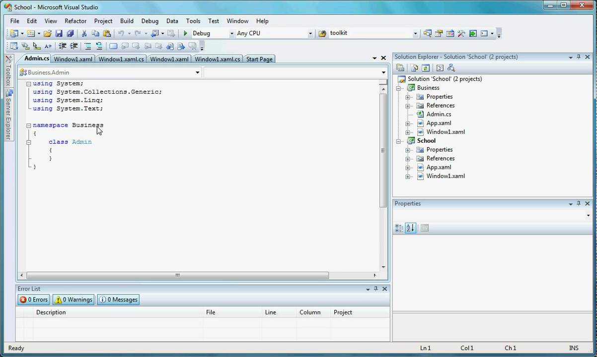 Tutorial 5 - Visual Studio 2008, Linq to SQL, C#, and WPF - YouTube