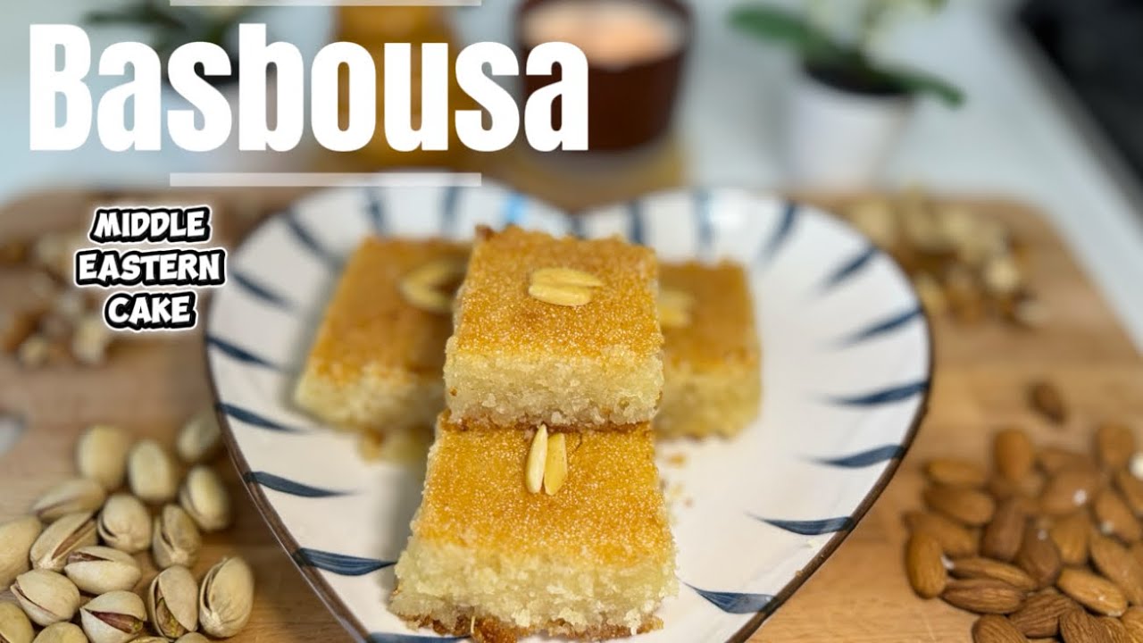 How to make Basbousa | Egyptian cake recipe | middle eastern cake - YouTube