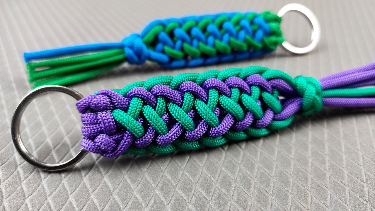 Super Easy Paracord Lanyard Keychain | How to make a Paracord Key Chain ...