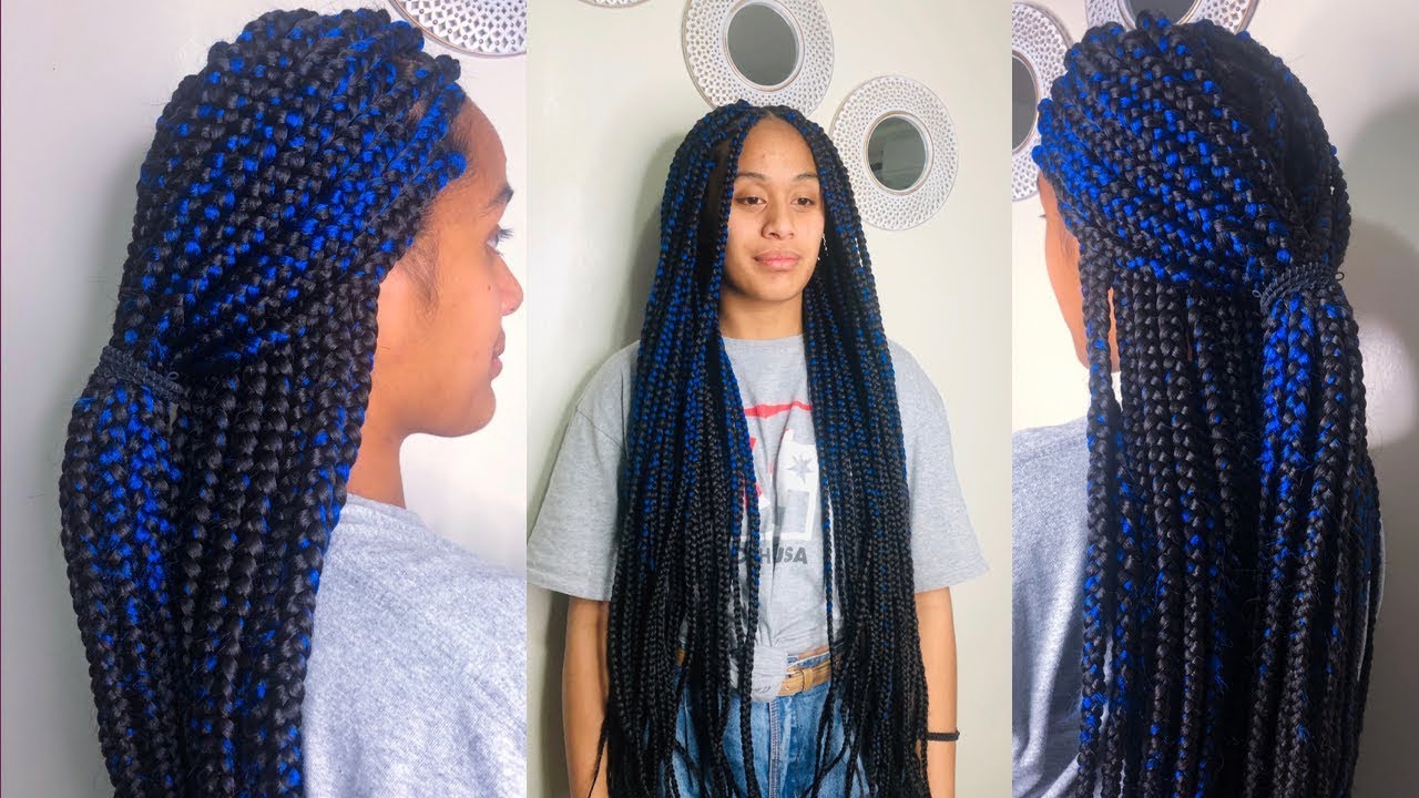 How to Grip Box Braids Roots with Long Hair and Sort / with no cutting ...