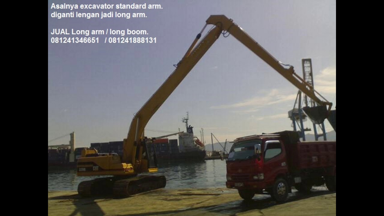 JUAL stik LONG ARM long boom ( mengubah excavator standard arm menjadi ...
