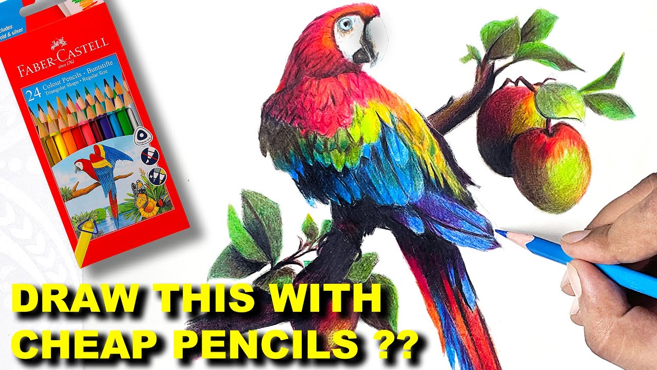 Trying the CHEAPEST FC Colored pencils ! - YouTube