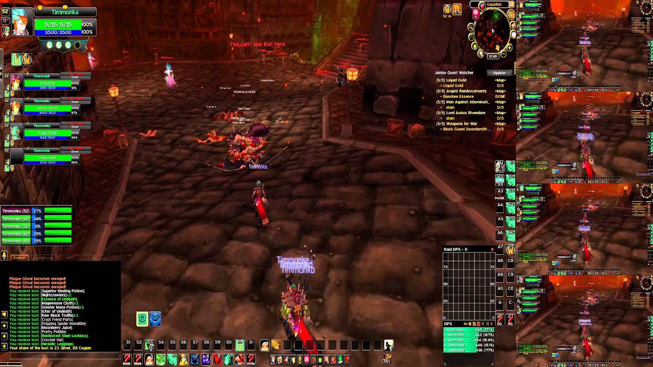 Multiboxing 5x Monks Stratholme Back Door Style Youtube