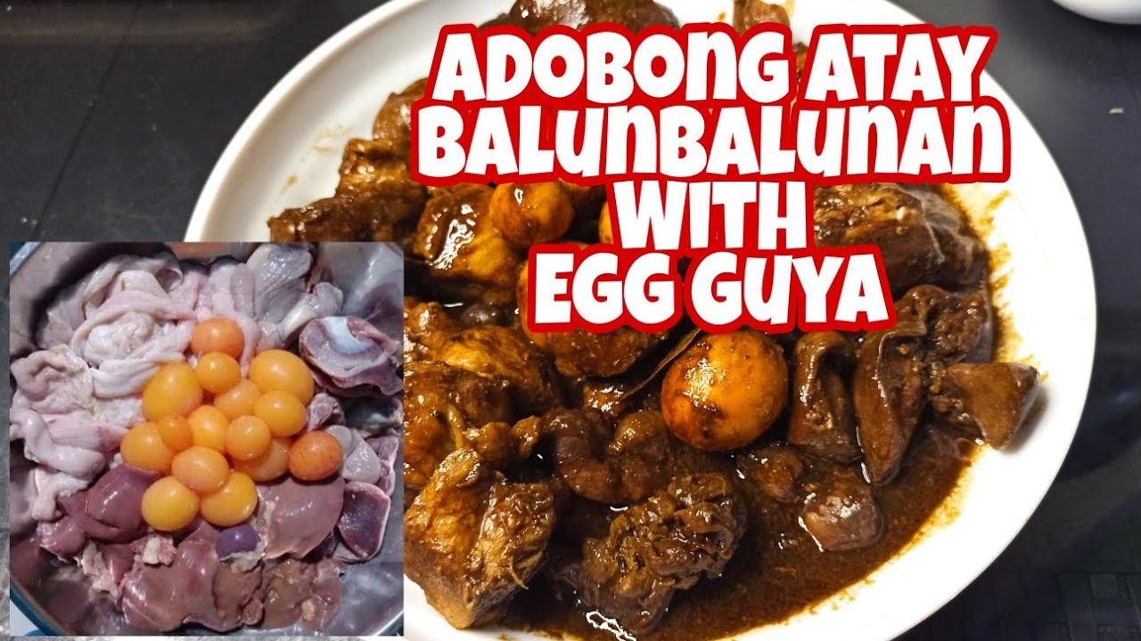 Adobo Atay Balunbalunan with Egg guya - YouTube