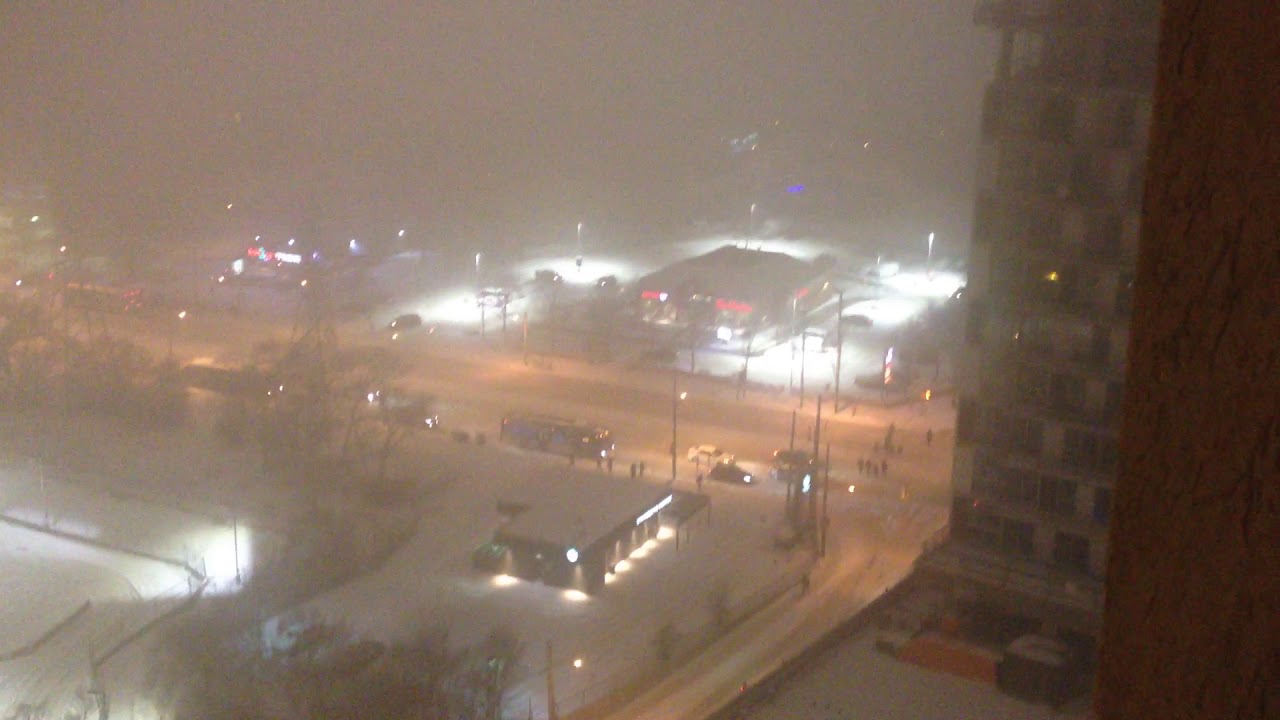 Snow evening in Toronto today in Toronto (Canada) on January 18, 2020 ...