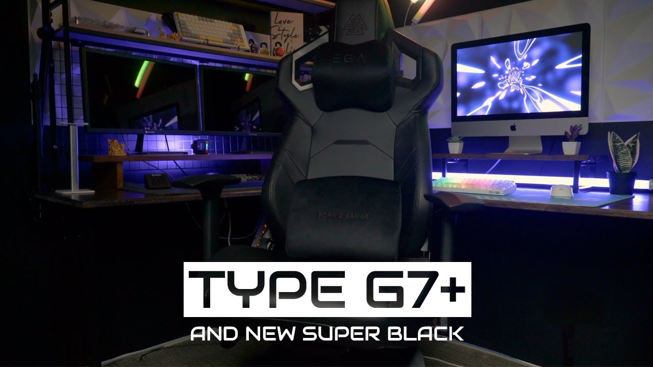 EGA TYPE G7+ NEW COLOR SUPER BLACK GAMING SEAT - YouTube