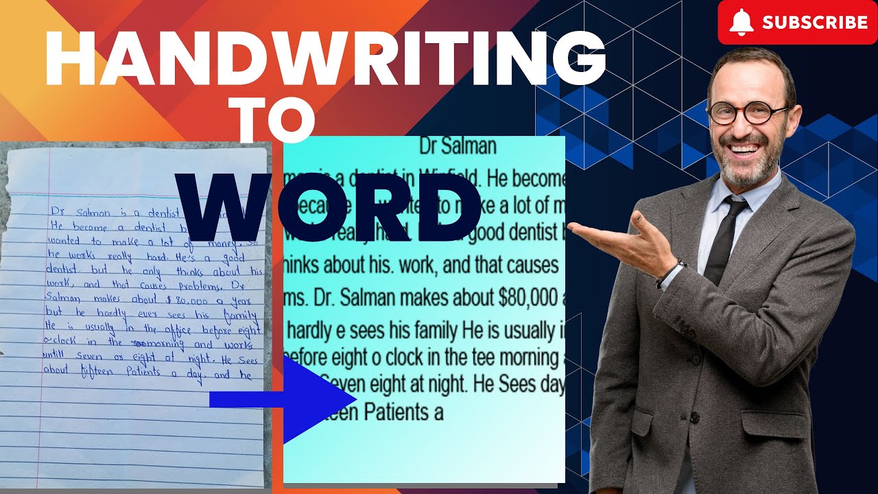 Convert Handwriting to Text Document |Rahim Haidery |PART ONE - YouTube